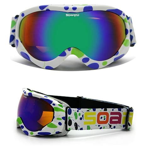 Color Double Layer Anti Fog Ski Goggles Windproof Mirror Outdoor Riding