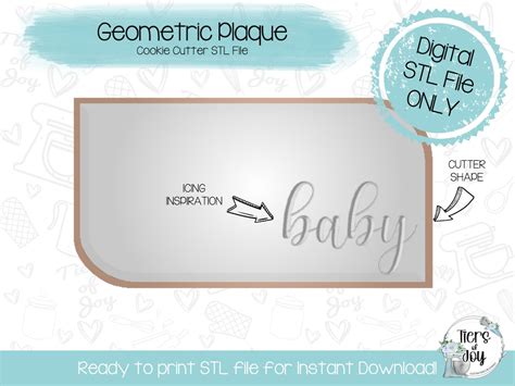 Geometric Shape Roundedpointed Rectangle Cutter Stl File Instant Download 3d Printed Geometric Shape Roundedpointed Rectangle Cutter Stl File Instant Download 3d Printed