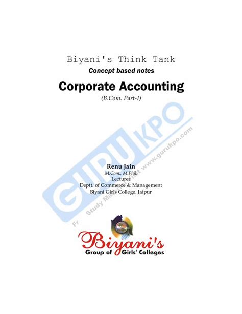 Pdf Concept Based Notes Corporate Accounting Bcomp 1pdf · Accounting Standard