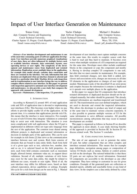 Pdf Impact Of User Interface Generation On Maintenance