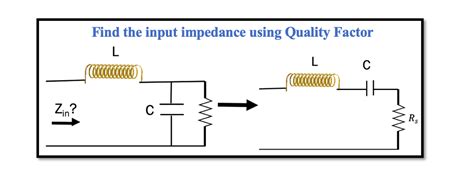 calculating input impedance using quality factor and resonance in rlc