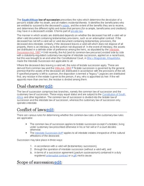 Erf Notes Slay The South African Law Of Succession Prescribes The