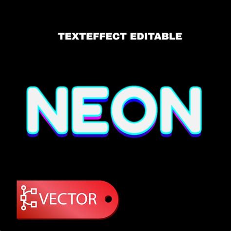 Premium Vector Text Effect Editable Neon