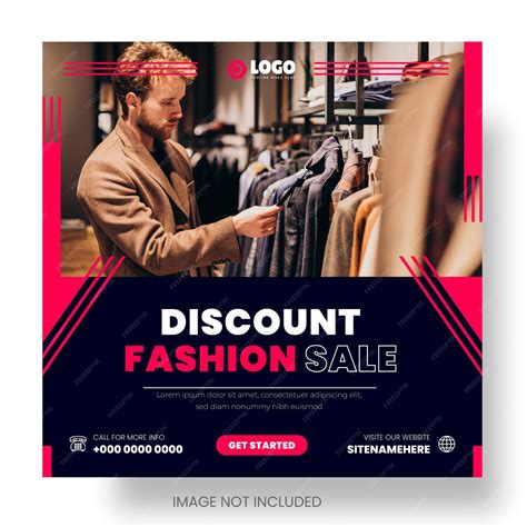 패션 판매 Facebook 및 Instagram 소셜 미디어 게시물 웹 배너 디자인 템플릿 프리미엄 벡터