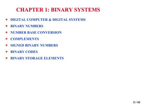 Digital And Logic Design Chapter 1 Binarysystems Pdf