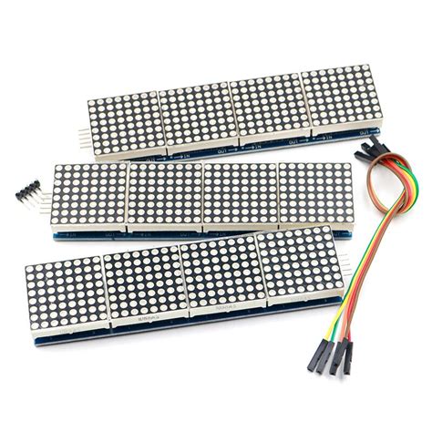 MAX7219 Dot Matrix Modul Arduino mikrokontroller 4 One kijelző 5P vonal