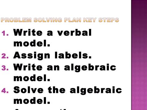 1 5 problem solving using algebraic models ppt