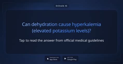 Can Dehydration Cause Hyperkalemia Elevated Potassium Levels