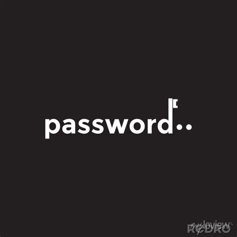 Logotype Password With Key Logo Design Vector Graphic Symbol • Wall