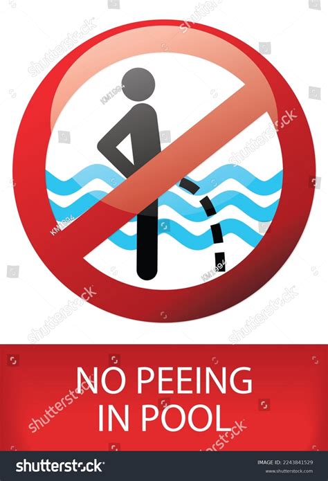 No Peeing Pool Poster Stock Illustration 2243841529 Shutterstock