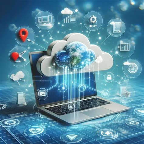 Photo Realistic As Cloud Computing And Remote Work Solutions With