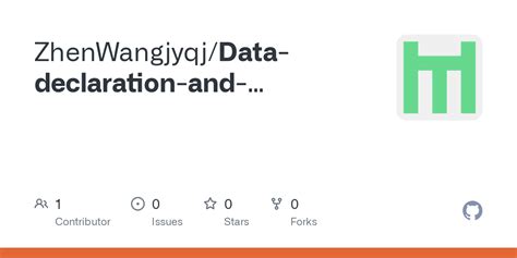 Github Zhenwangjyqjdata Declaration And Algorithm Implementation Of