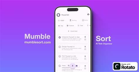Mumble Sort Task Management Made Simple Pibi Studio