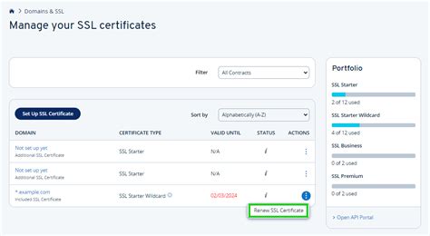 Renewing A User Managed Ssl Certificate Ionos Help