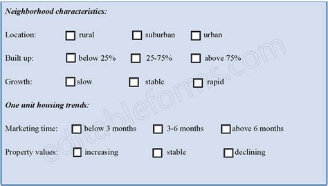 Property Appraisal Form Editable Pdf Forms