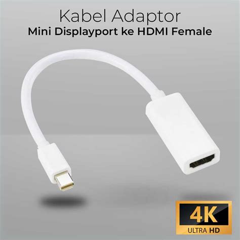 Jual Kabel Adaptor Mini Displayport Ke HDMI Female Shopee Indonesia