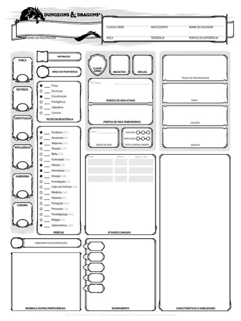 Dd 5e Ficha De Personagem Harel 1 Pdf