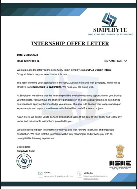 Srinithi B On Linkedin Simplbyte Simplbyte Simplbyteintern