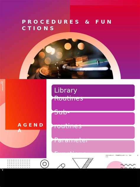 Procedures And Functions Library Routies File Handling Pdf Parameter