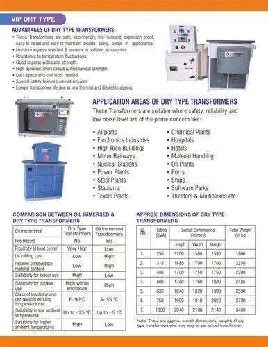 Dry Type Transformer Dry Type Distribution Transformer Manufacturer From Jaipur
