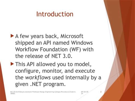Windows Workflow Foundation In Net Framework Ppt