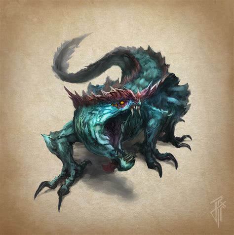 A Drawing Of A Green Dragon With Red Eyes And Sharp Fangs On It S Head