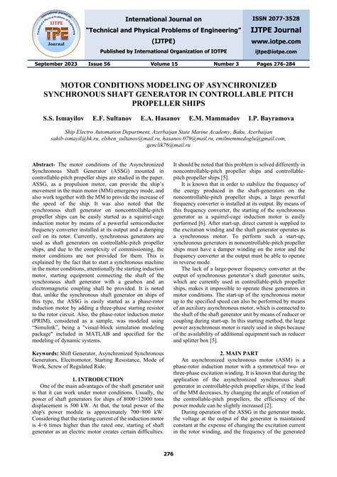 Pdf Motor Conditions Modeling Of Asynchronized Synchronous Shaft Generator In Controllable