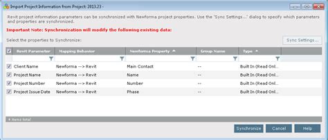 Newforma Project Center 2023 Help Synchronize Project Center Project
