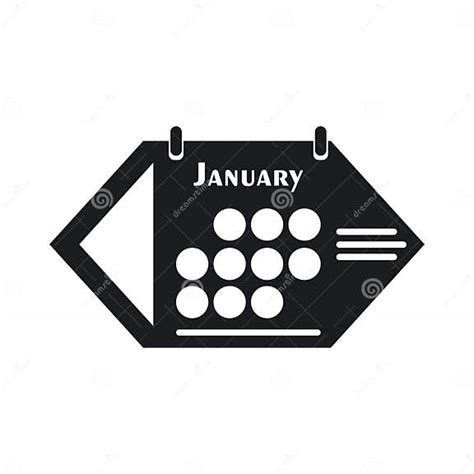 Clendar January Template Icon Stock Illustration Illustration Of Agenda Annual 346486963