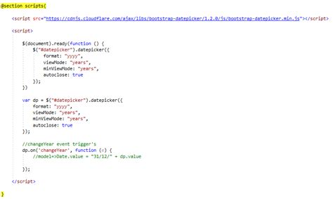 Set Day And Month On Only Year Selector Boostrap Datepicker Microsoft Qanda