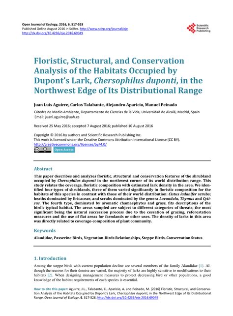 Pdf Floristic Structural And Conservation Analysis Of The Habitats