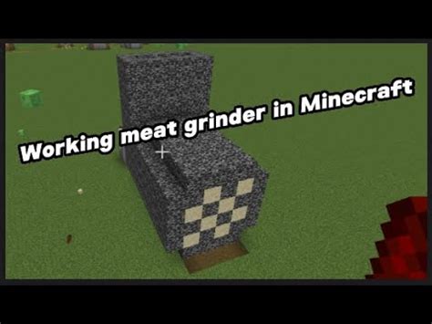 How To Build Working Meat Grinder In Minecraft Tutorial Youtube