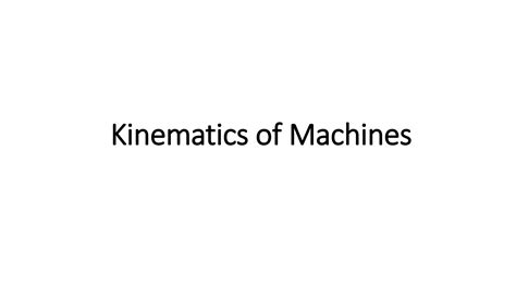 Kinematics Of Mc Links Pairspptx