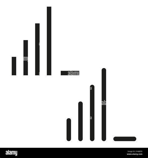 Signal Strength Icon Wireless Connection Symbol Bar Chart Indicator Simple Black Graphic