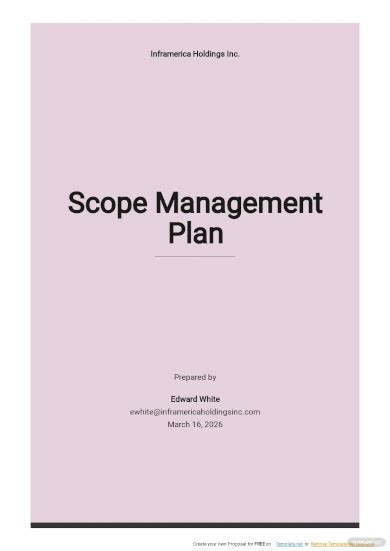 18 Scope Management Plan Examples To Download