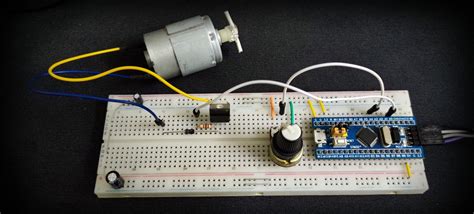 stm32 dc motor speed control pwm example with l293d library code