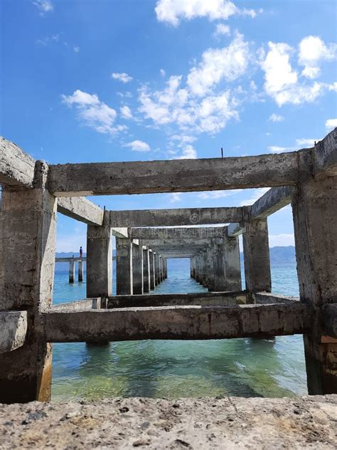 Unfinished Bridge Framework Stock Image Image Of Water Temple