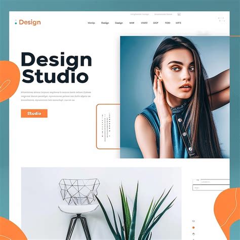 Premium Photo A Sophisticated Full Landing Page Of A Female Model For A Portfolio