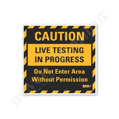 Caution Live Testing In Progress Sandwich Board Sign Devco Consulting