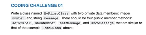 Solved Coding Challenge 01 Write A Class Named Myfirstclass