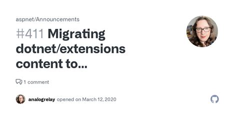 Migrating Dotnet Extensions Content To Dotnet Runtime And Dotnet Aspnetcore Issue
