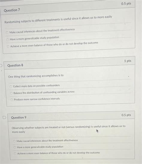 Solved Randomizing Subjects To Different Treatments Is