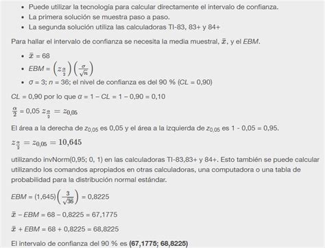 Intervalos de confianza Estudia en línea