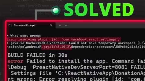 Error Resolving Plugin - id: 'com.facebook.react.settings | React ...