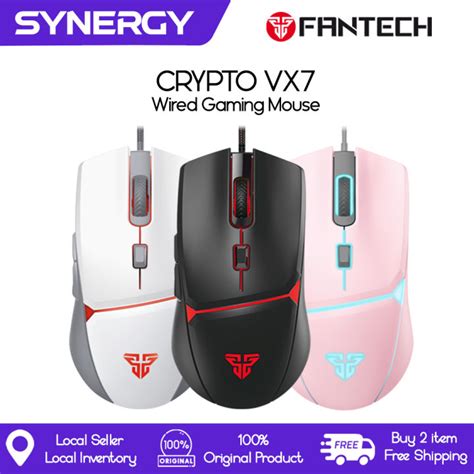 Fantech Gaming Mouse Crypto Vx7 With Gaming Optical Sensor Up To 8000