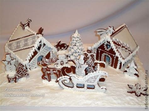 Пряничные сани с оленем в интернет магазине на Ярмарке Мастеров Набор пряников Москва