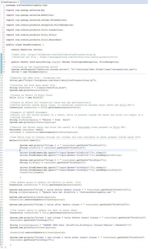 Reading And Writing Data From Excel In Selenium At Benjamin Michele Blog