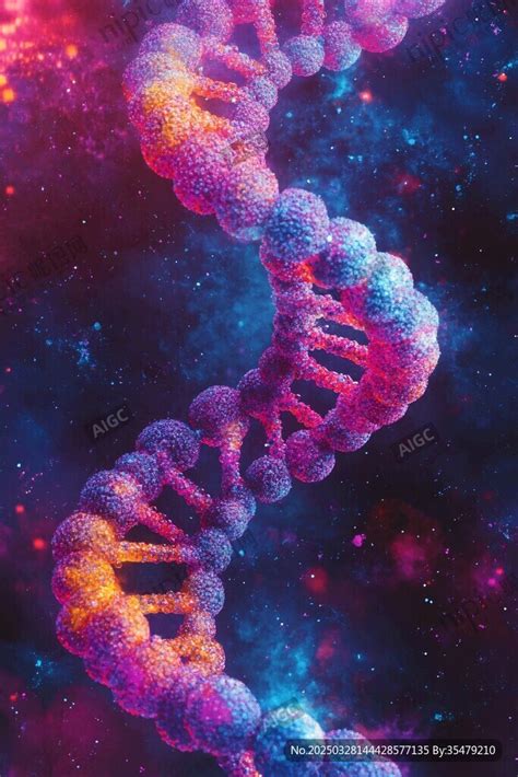 Ai创作图dna 双螺旋 基因 分子 结构 科学 生物 遗传 细胞 微观 图景 色彩 宇宙 背景 图案 昵图网