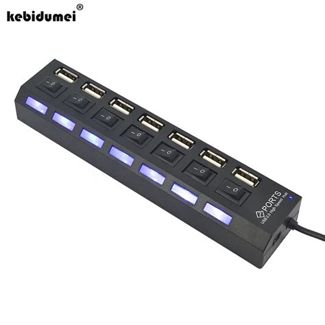 Multi Port USB Hub High Speed Led Hub USB On Off Switch Portable