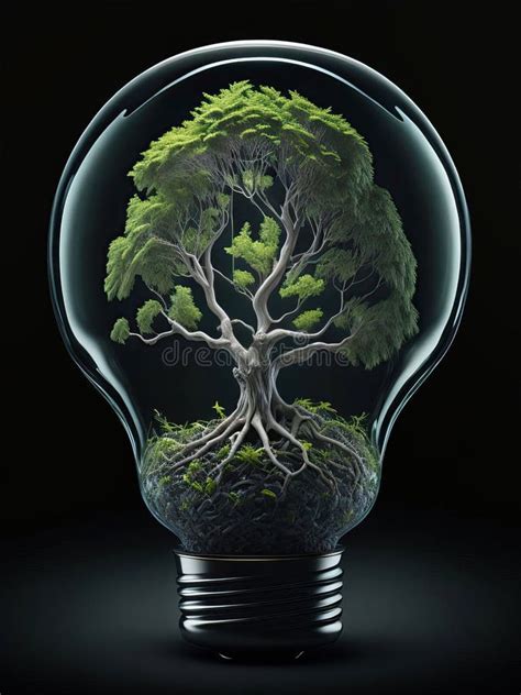 Tree Of Life In A Glass Bulb Stock Illustration Illustration Of